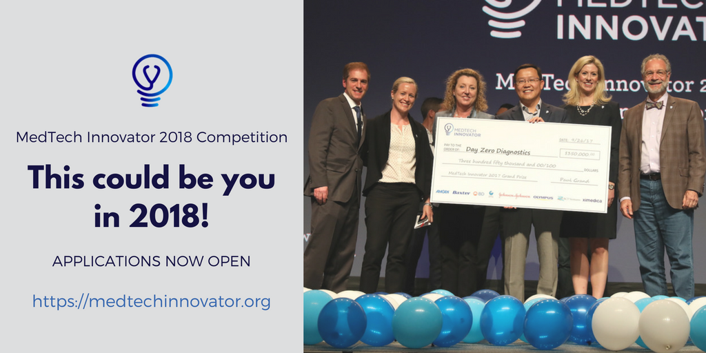 Apply by Feb 16 to MedTech Innovator 2018 Competition & Accelerator